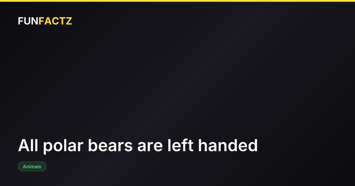 Debunked: Are Polar Bears Left-Handed? The Truth | Fun Facts