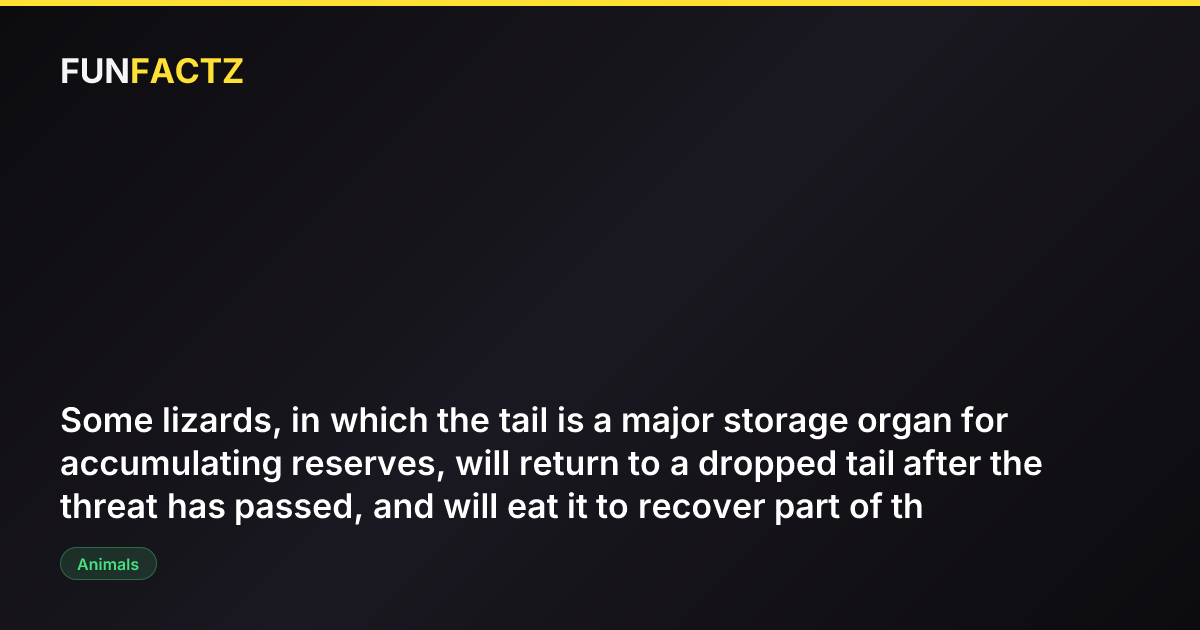 Lizards Eat Their Own Dropped Tails | Fun Facts