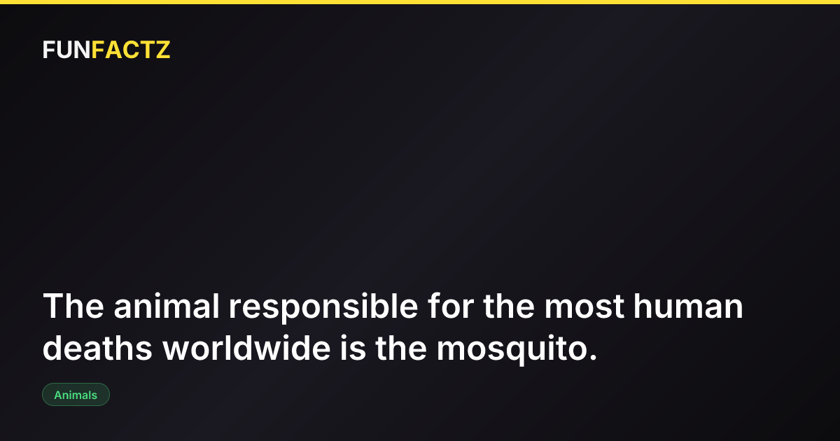 Mosquitoes: The Deadliest Animal to Humans | Fun Facts