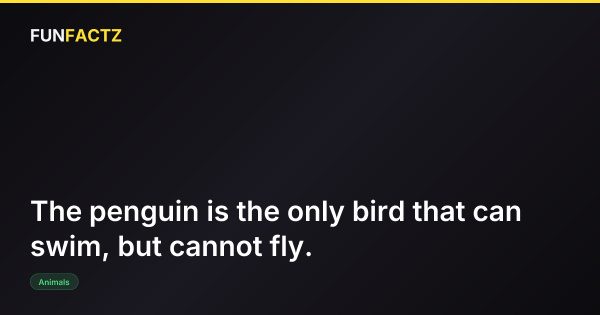Debunked: Are Penguins the Only Birds That Swim But Can't Fly? | Fun Facts