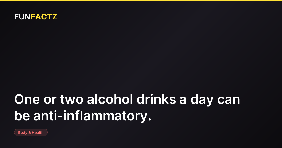 Does Moderate Drinking Reduce Inflammation? | Fun Facts