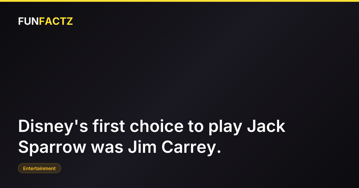 Debunked: Jim Carrey as Jack Sparrow: The True Casting Story | Fun Facts