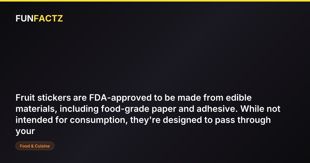 Fruit Stickers Are Safe to Eat | Fun Facts