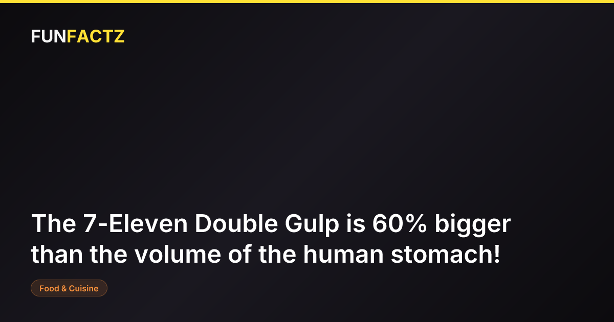7-Eleven Double Gulp vs Human Stomach Size | Fun Facts