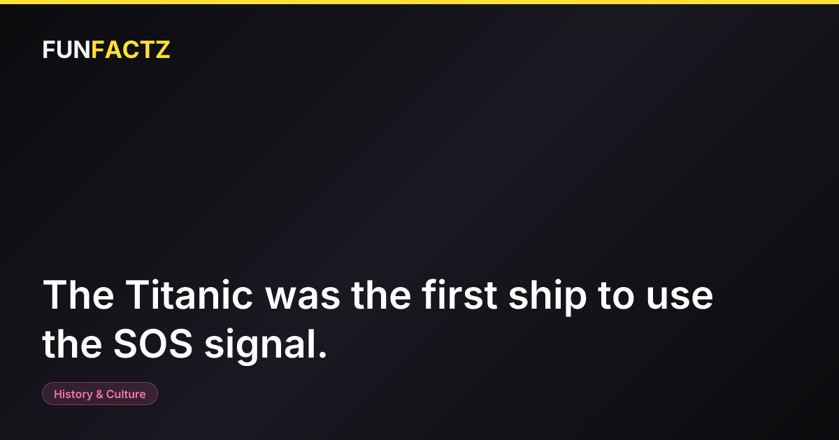 Debunked: Titanic SOS Signal Myth: The Real First Ship | Fun Facts