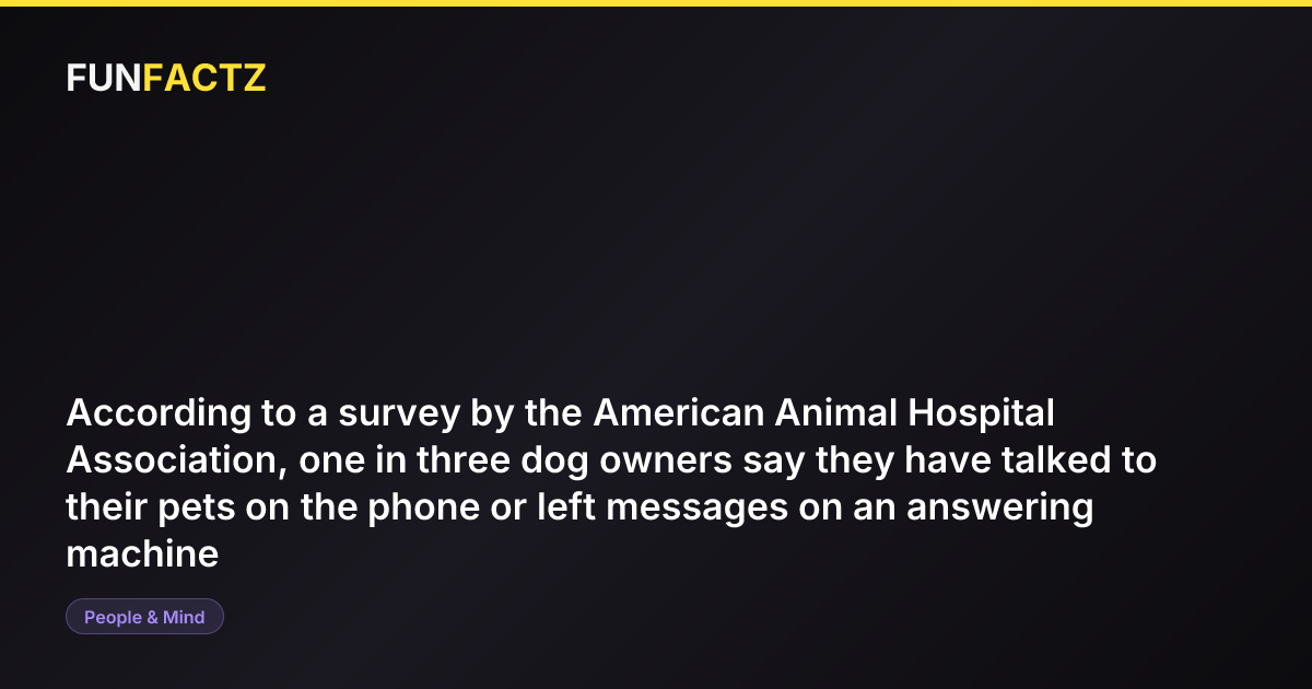 1 in 3 Dog Owners Talk to Pets on Phone | Fun Facts
