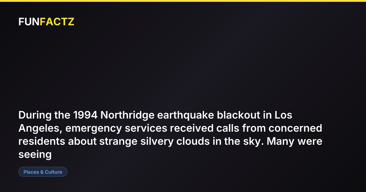 LA Called 911 About Milky Way During 1994 Blackout | Fun Facts