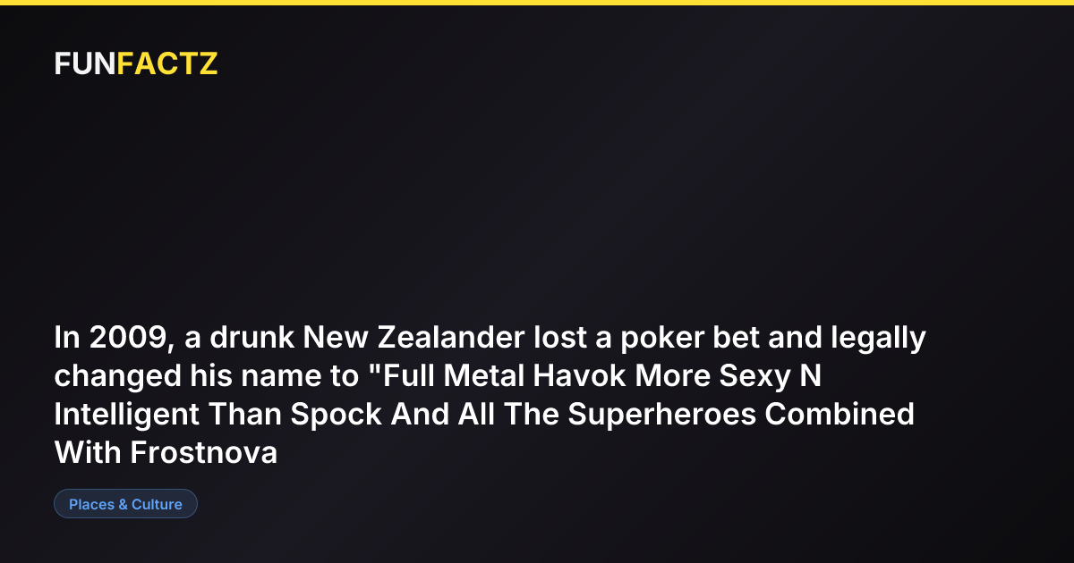 Man Changes Name to 99 Characters After Poker Bet | Fun Facts