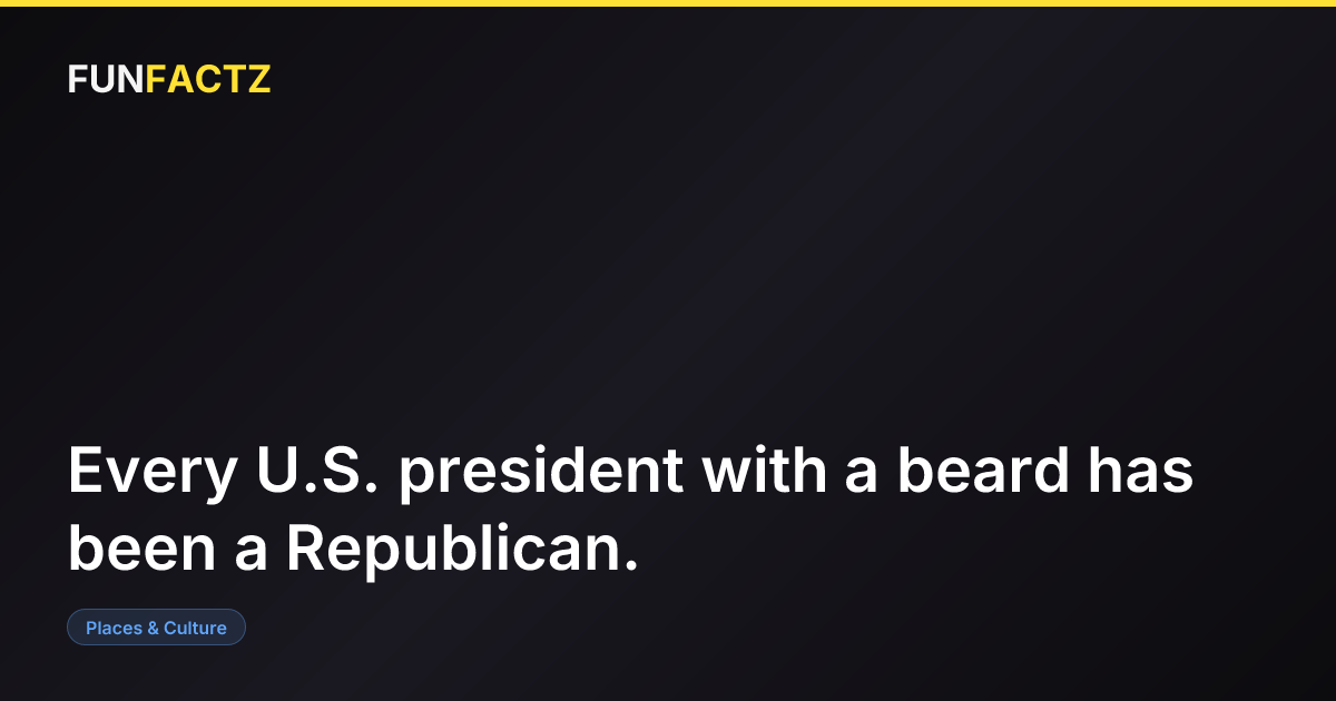 Every Bearded U.S. President Was Republican | Fun Facts