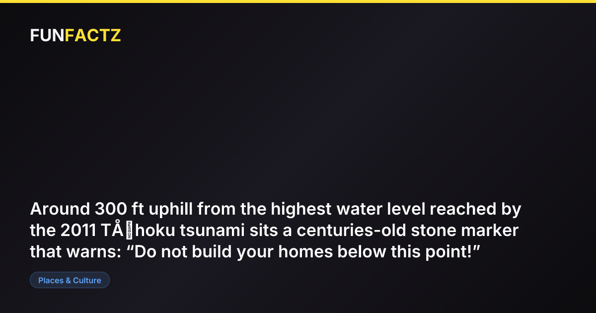 Ancient Tsunami Stone Saved Japanese Village | Fun Facts