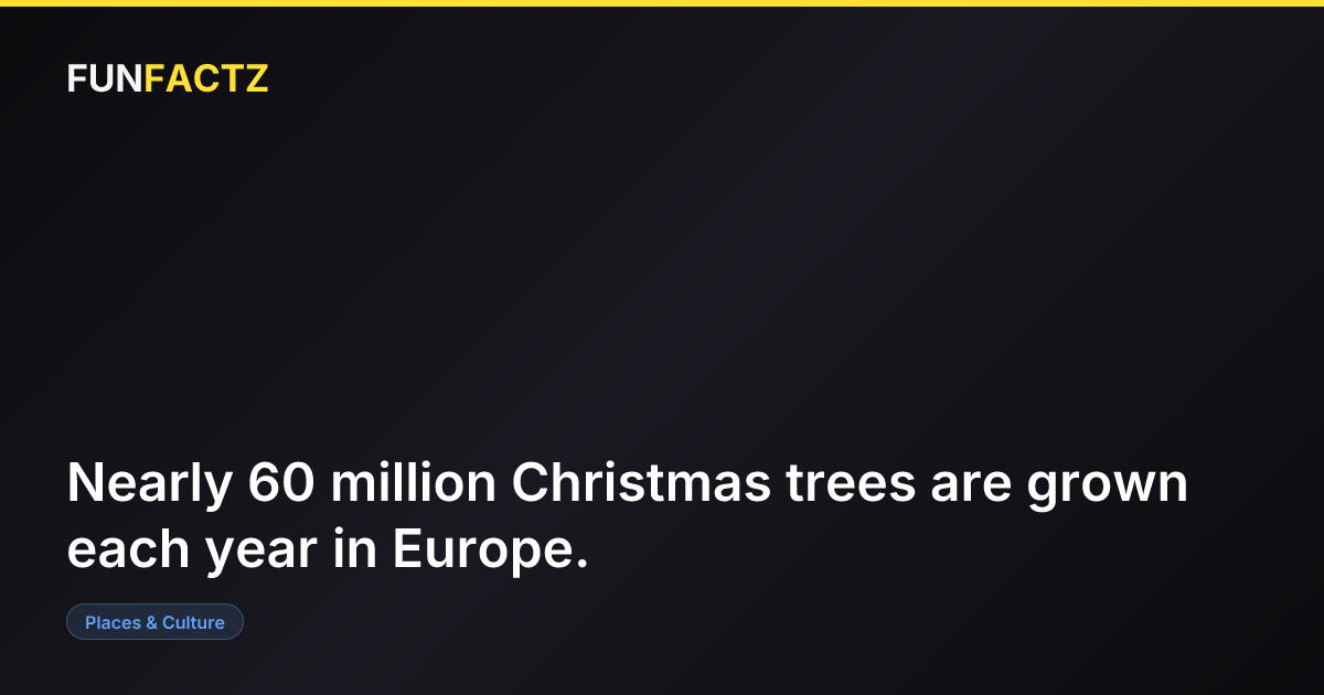60 Million Christmas Trees Grown in Europe Annually | Fun Facts