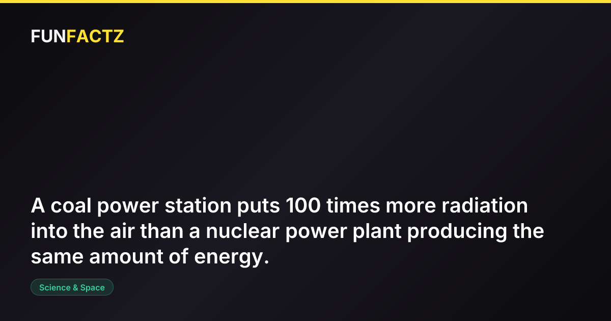 Coal Power & Radiation: Fact vs. Nuclear | Fun Facts