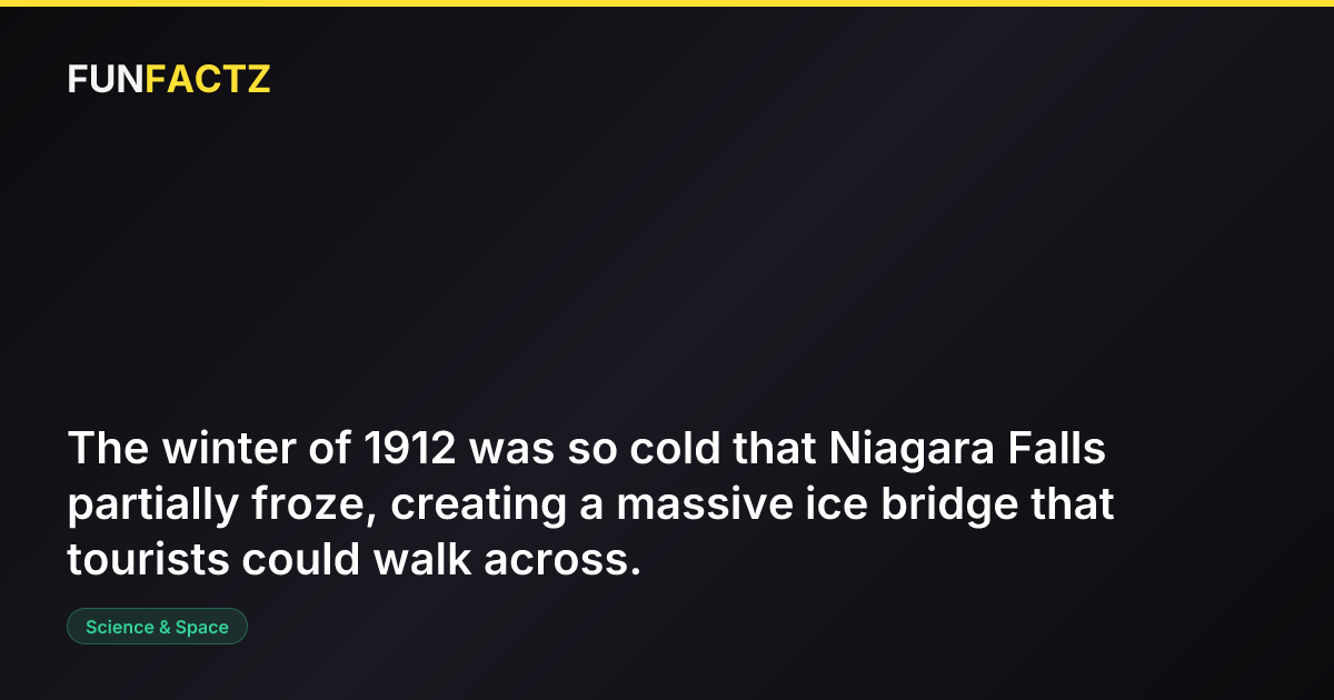 When Niagara Falls Froze in 1912 | Fun Facts
