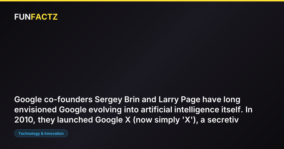 Google X Lab: The Secret Birthplace of AI Moonshots | Fun Facts