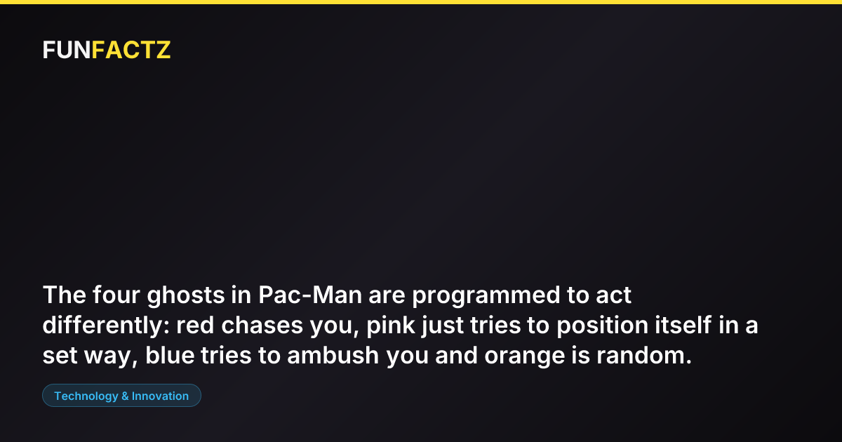 Pac-Man Ghosts: Unpacking Their Unique AI | Fun Facts