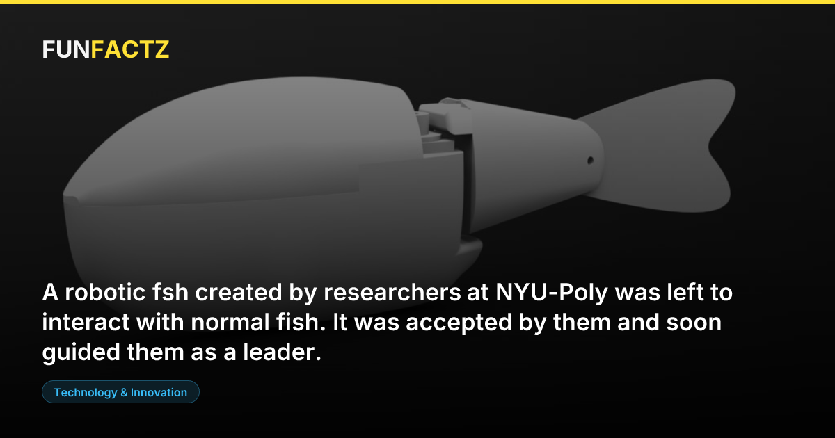 Robotic Fish Becomes Leader of Real Fish School | Fun Facts