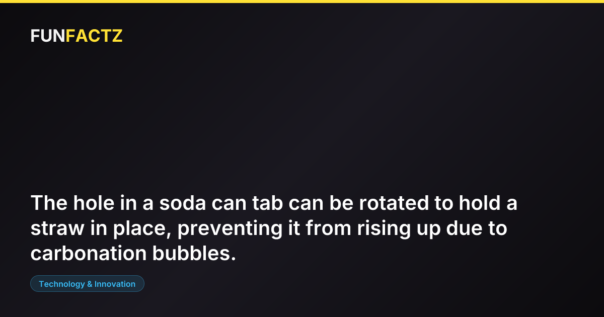 Soda Can Tab Straw Holder Hack | Fun Facts