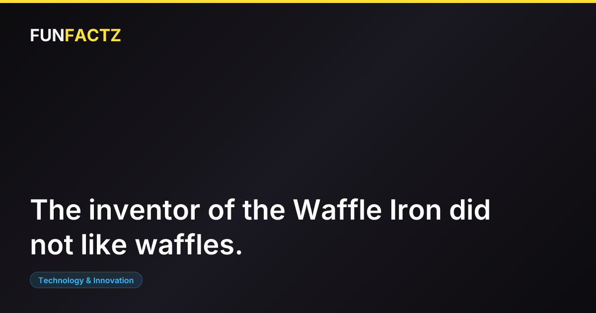 Debunked: Did the Waffle Iron Inventor Hate Waffles? | Fun Facts